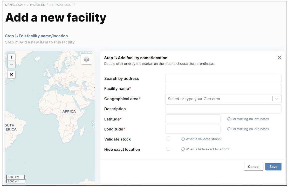 Creating facilities | STOCKHOLM platform